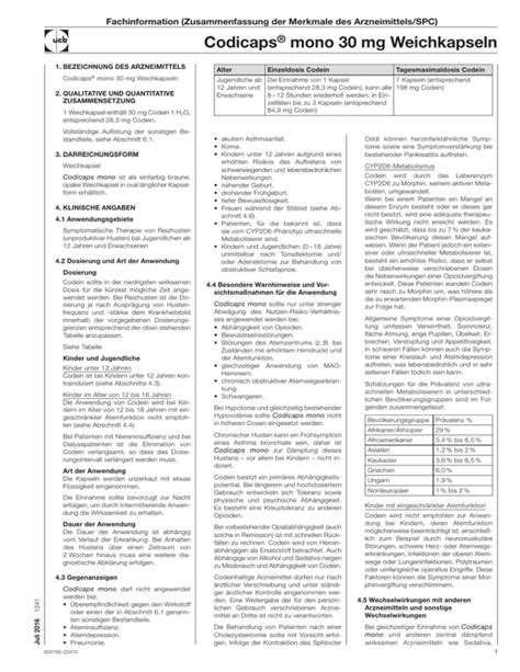 Codicaps® Mono 30 Mg Weichkapseln