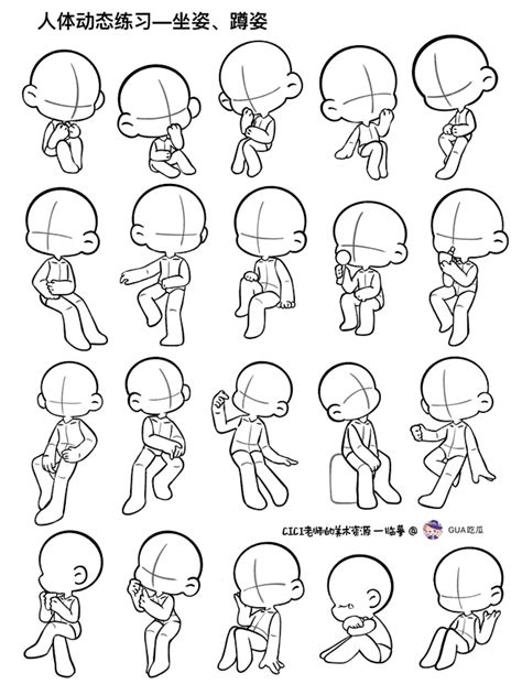 简笔画人体动态合集（17图） 花瓣网