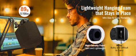 Vevor Microphone Isolation Ball High Density Acoustic Foam Windscreen Isolation Shield With