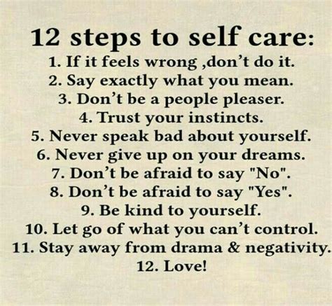 Steps To Self Care Inspiring Quotes