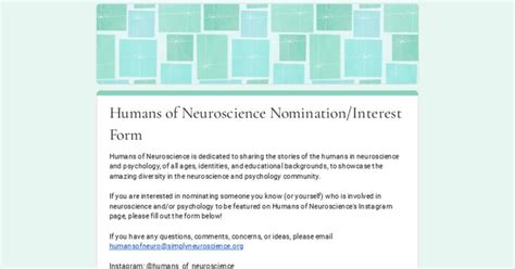 Simply Neuroscience On Linkedin Humans Of Neuroscience Nomination