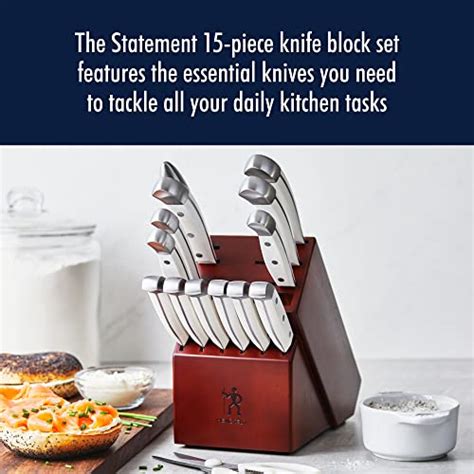 Snapklik HENCKELS Statement Razor Sharp 15 Piece White Handle