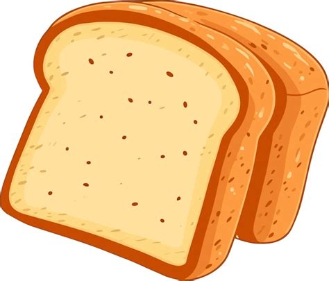 Premium Vector Vector Toasted Bread Slice Cartoon