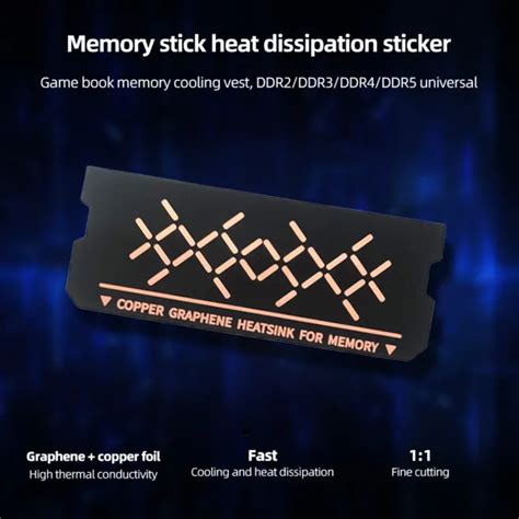 Cooler Graphene Coating Heat Dissipation Pad For Pc Ddr5 Ddr4 Ddr3