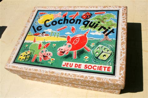 La puce au grenier décoration vintage Jeu Le cochon qui rit