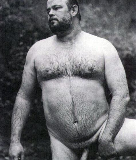 Vintage Muscle Men Bear In The Woods