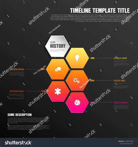 Vector Infographic Vertical Timeline Template Made Stock Vector Royalty Free