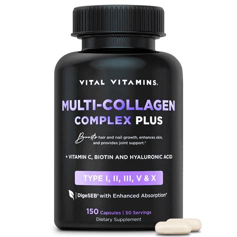Vital Vitamins Multi Collagen Complex Plus With Biotin Vitamin C