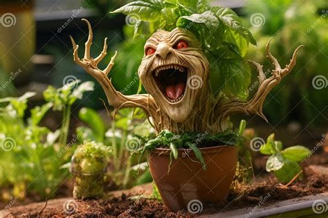 Screaming Spooky Mandrake Root Showcasing Its Characteristic Human
