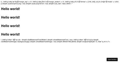 Mpdf Examples CodeSandbox