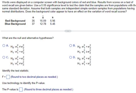 Solved Words Were Displayed On A Computer Screen With Chegg