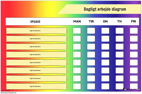 Storyboard That Gratis Skabeloner Til Daglige Rutineskemaer Online