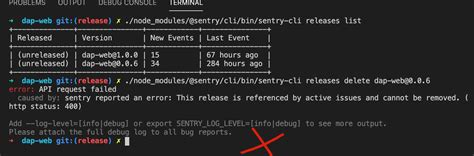 Sentry Can Not Delete Release Bug · Issue 23286 · Getsentrysentry