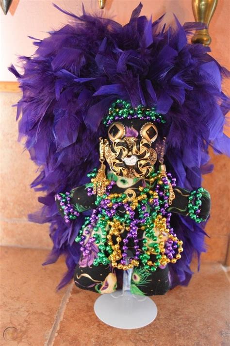 Original Mardi Gras Mischief Doll By Connie Born Beads And New