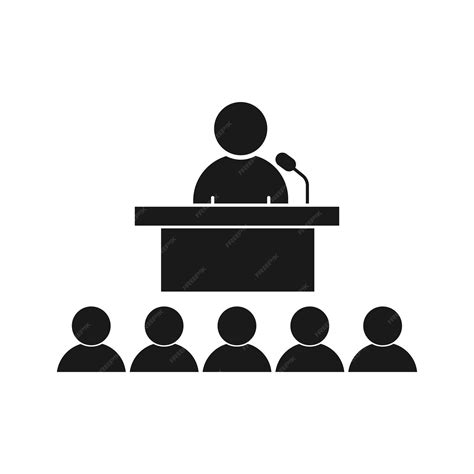 Premium Vector | Public speaker icon vector design illustration