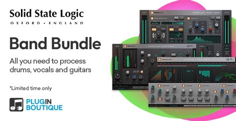3種類のチャンネルストリッププラグインバンドル、solid State Logic「band Bundle」が91 Off