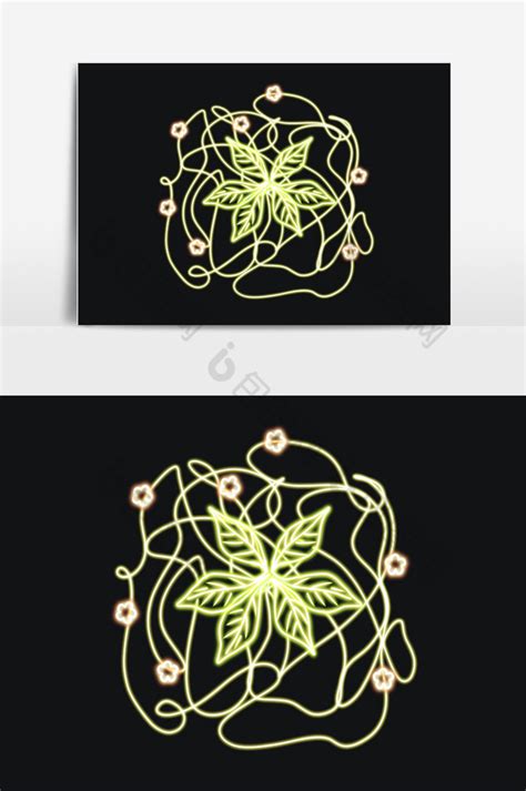 眩光霓虹灯装饰插画png下载 包图网
