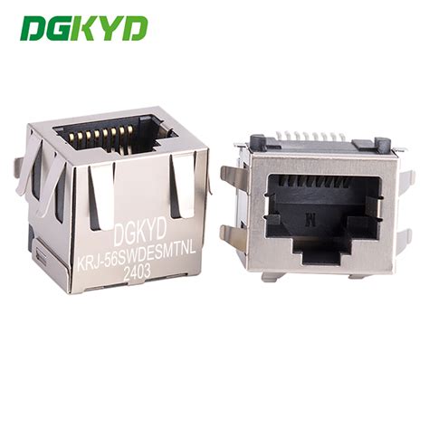 Krj 56swdesmtnl Single Port Rj45 Connector Without Light Smt Without Filter Network Interface