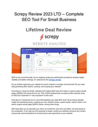 Screpy Review Pdf