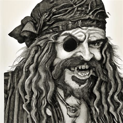 Aufwendige Detaillierte Karikatur Von Captain Jack Sparrow Von Robert