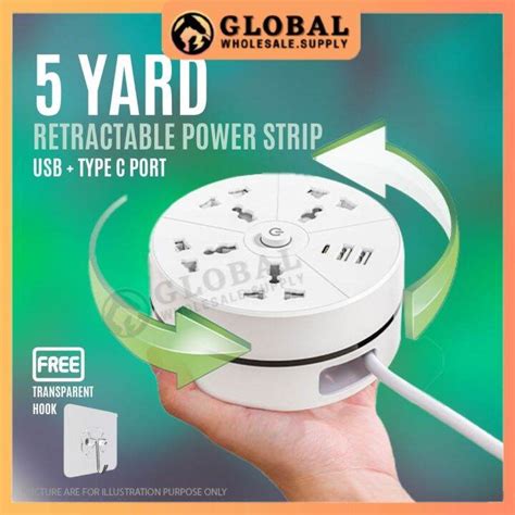 Retractable Extension Universal Socket Rotary Extension Cable Reel