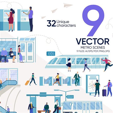 Metro Vector Scenes Masterbundles