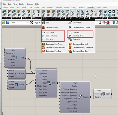 How To Create Visual Arq Door Style In Grasshopper Visualarq Mcneel