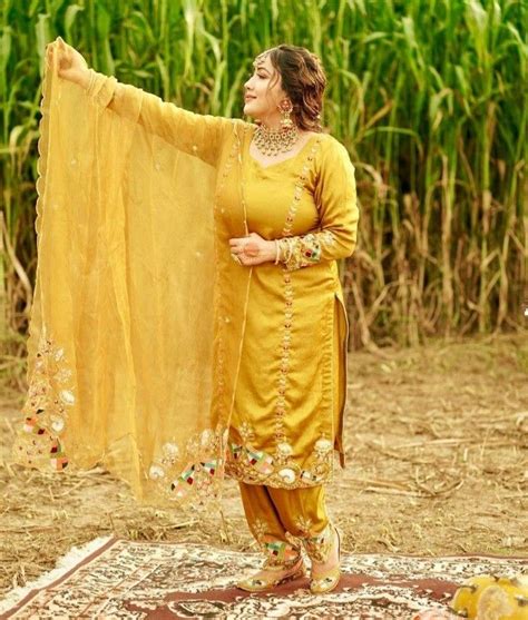 Yellow Punjabi Suit Beautiful Suit Yellow Punjabi Suit Embroidery Suits