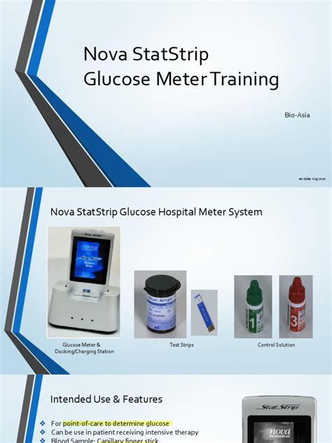Nova Glucose Meter Training Ppt 2 Pdf Glucose Medical Specialties