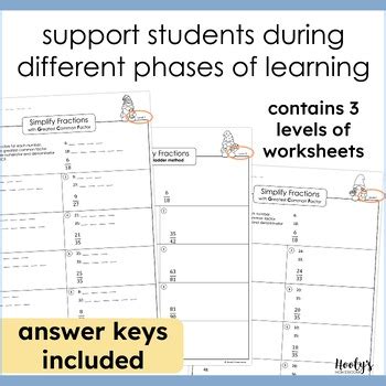 Simplifying Fractions Worksheets Writing Fractions In Simplest Form Practice