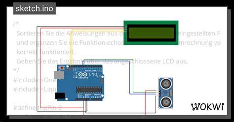 Abstandssensor Funktionen Lösung Copy Wokwi ESP32 STM32 Arduino