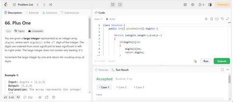 Day 5100 Of My 100 Day Leetcode Challenge Plus One Solution On The