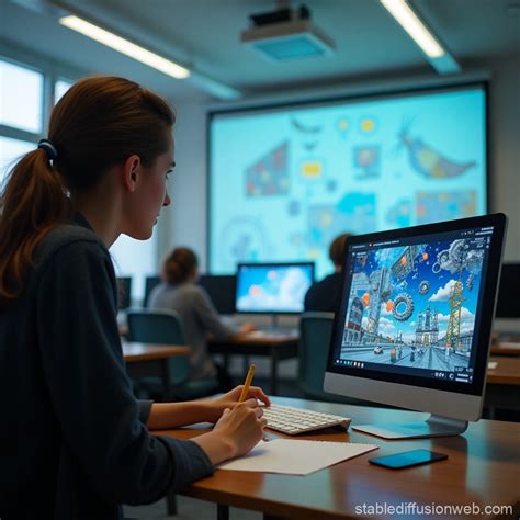 Fifth Graders Vision For The Future School Stable Diffusion Online