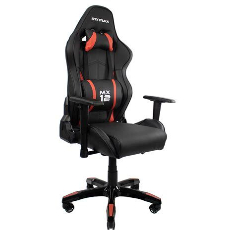Cadeira Gamer Mymax MX12 Preto Vermelho Giratoria Computadores