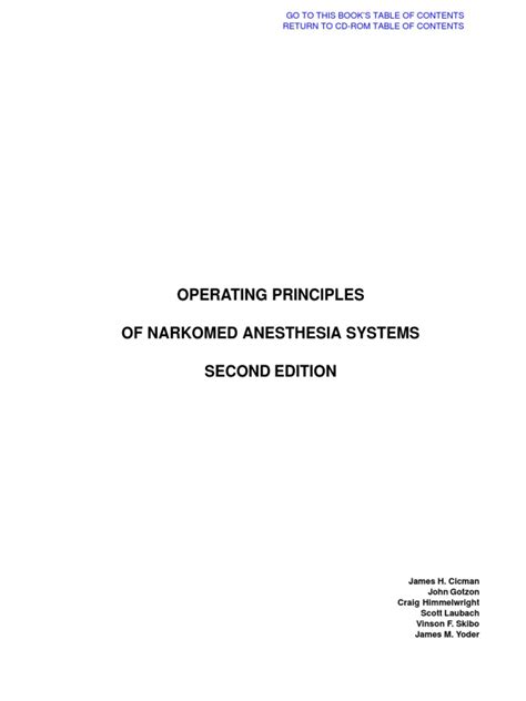 Operating Principles Of Narkomed Anaesthesia Systems Dräger Pdf
