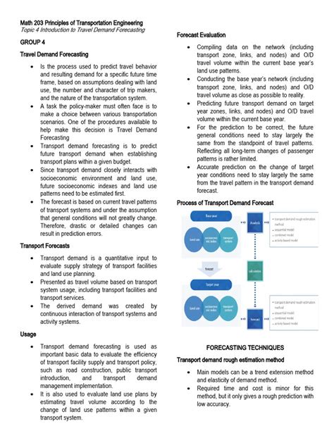 Topic 4 Pdf Forecasting Transport