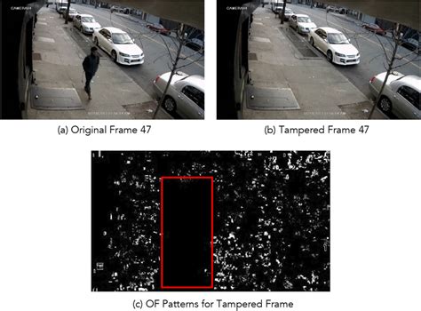 optical flow inconsistency analysis a depicts a sample frame from a