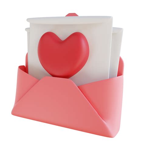 3d Illustration Love Letter 16329676 Png