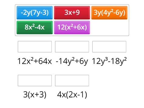 Factorise And Extension Match Up