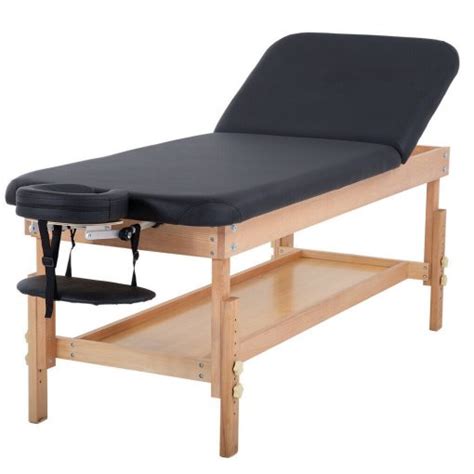 Black Stationary Massage Table With Incline Brody Massage