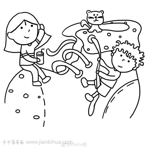 皮鞋上的小人儿简笔画 创想简笔画
