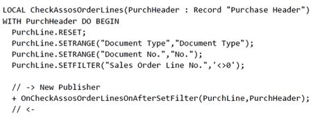 Eventrequest Codeunit 90 “purch Post” Checkassosorderlines Local