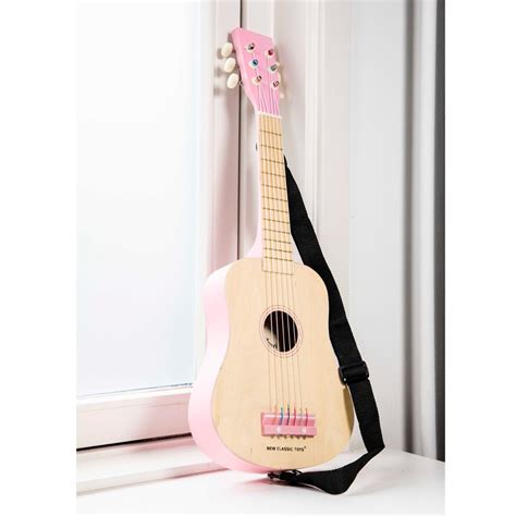 Gitara Dla Dzieci De Luxe Naturalnaróżowa New Classic Toys New