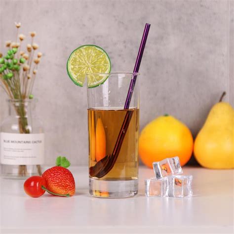 2 In 1 Reusable Drinking Straws Stainless Steel Co Grandado