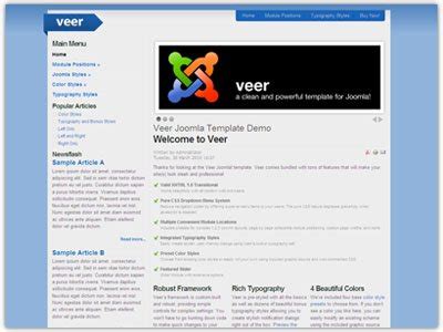 Veer Joomla Template For Ultimate Flexibility Versatility From