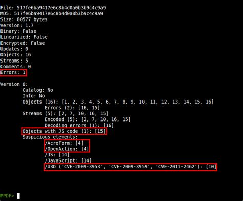 Static Analysis Of A Cve 2011 2462 Pdf Exploit Eternal