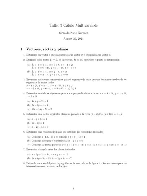 Taller1cálculomultivariable Gerardo Pdf