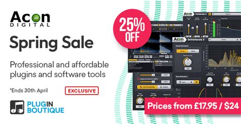 Acon Digital Spring Sale Save 25 On Audio Plugins Bundles