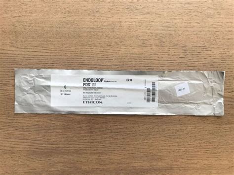 New Ethicon Ez10 Endoloop Ligature Pds Ii Violet Monofilament Suture 0 18in X Disposables