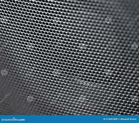 Close Up Speaker Grid With Partially Blurred Field Stock Photo Image Of Modern Aluminum